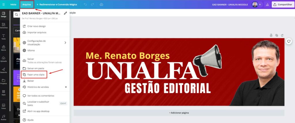 Canva templates para o Moodle - PROFESSOR RENATO